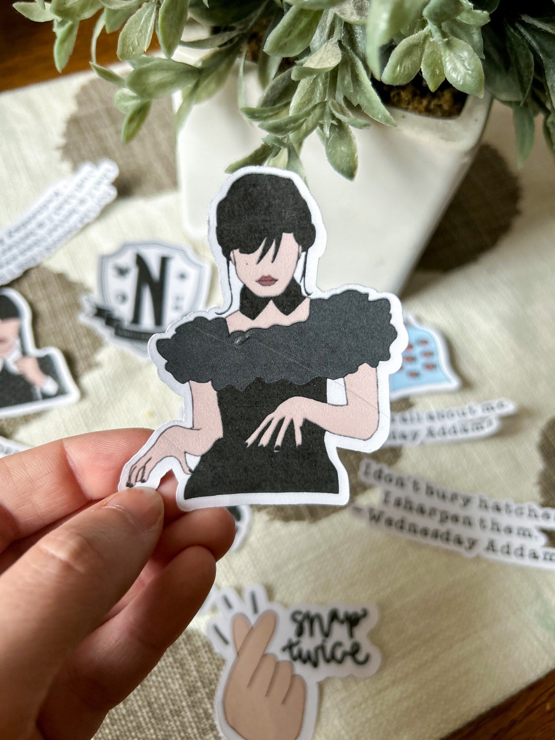 Wednesday Addams Sticker Wednesday Netflix Thing Enid Sticker Window ...
