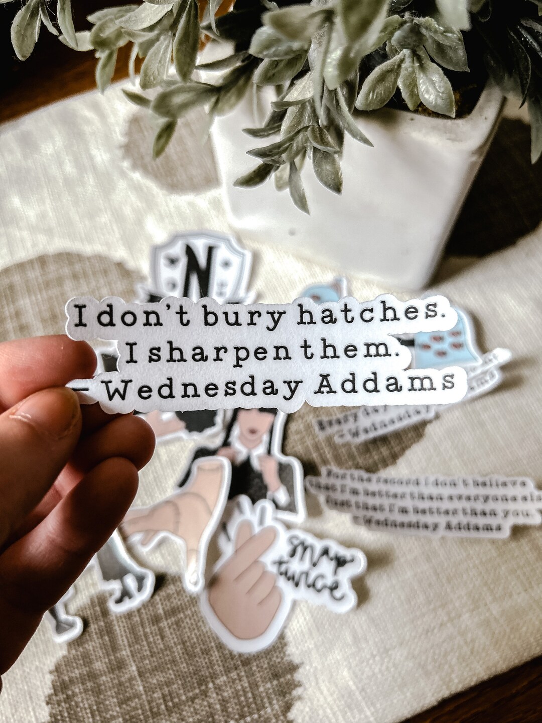 Wednesday Addams Sticker Wednesday Netflix Thing Enid Sticker Window ...