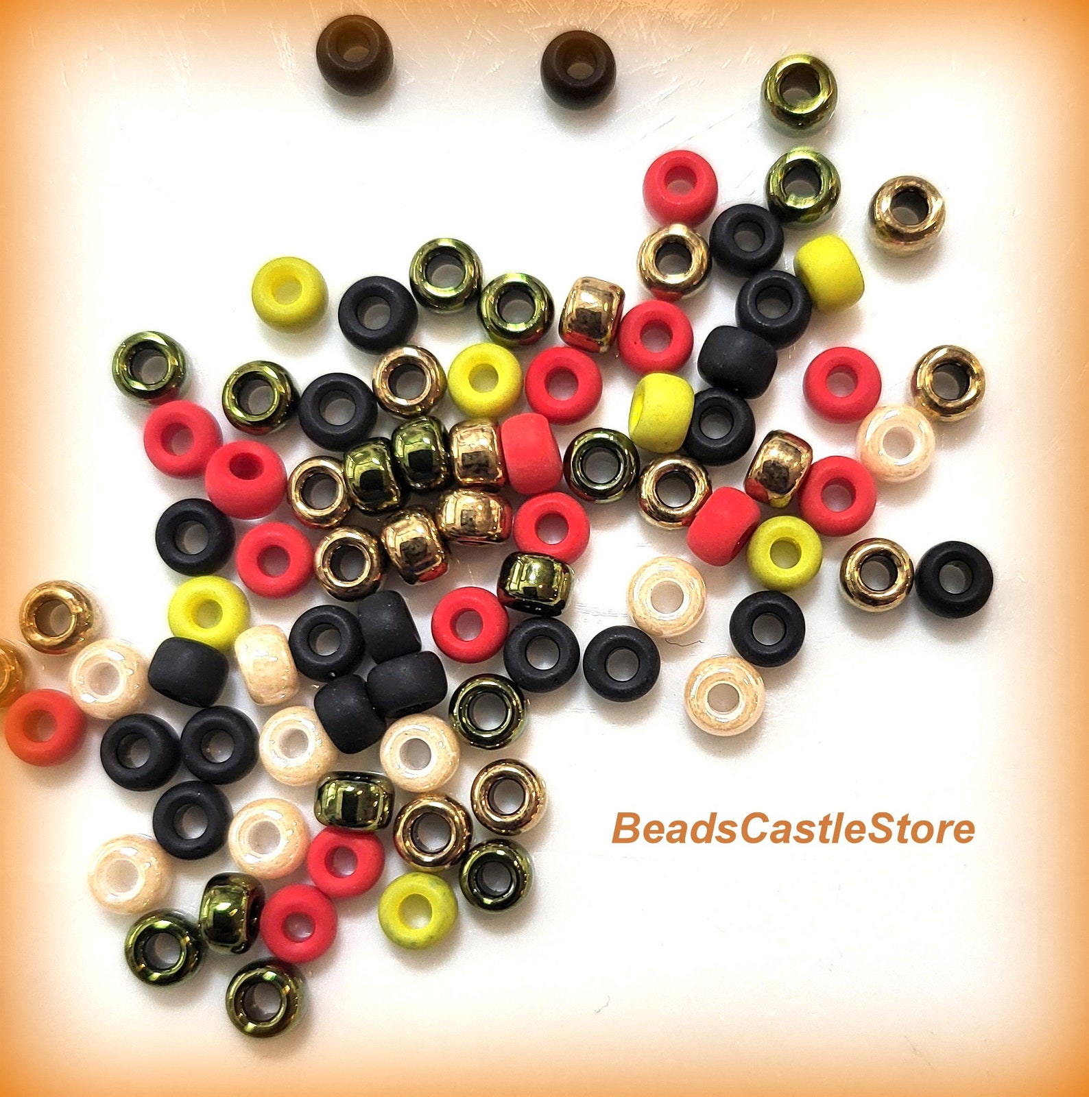 6/0 Miyuki Mix Round Seed Beads-beadscastlestore Mixture-black Beige ...