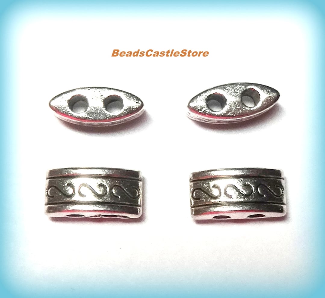 20-40-80 Antique Silver Tone Spacer-two Hole Spacer-s Design Spacer ...