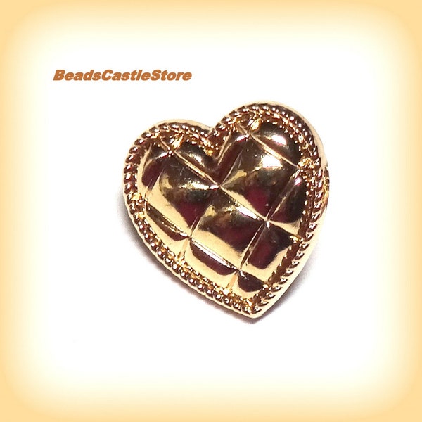 Gold Heart Buttons - Etsy