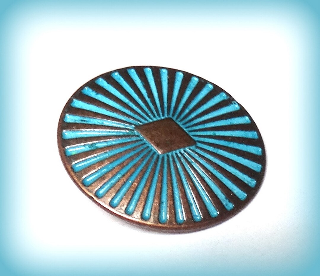 3-6-12-24 Metal Shank Buttons-antique Copper Tone Green Patina-oval ...