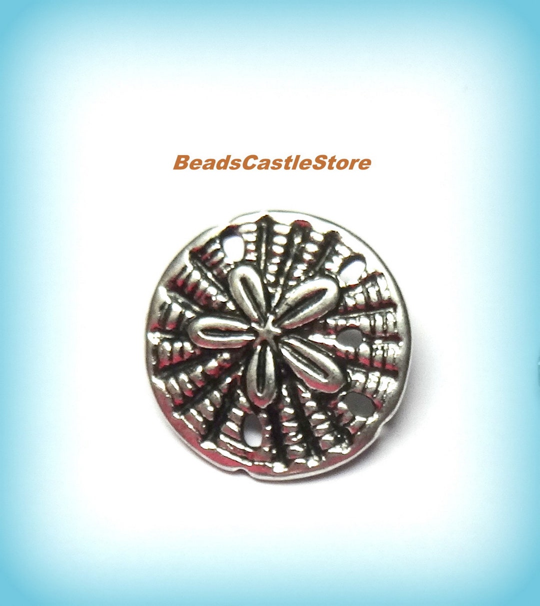 3-6-10 Antique Silver Button-sand Dollar Shank Button-19mm-silver Metal ...