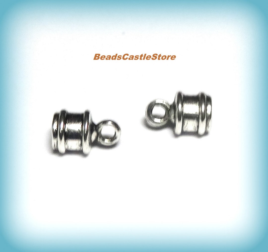 10-20-40-80 Cord Ends-antique Silver Color-little Cylinder Cord End ...