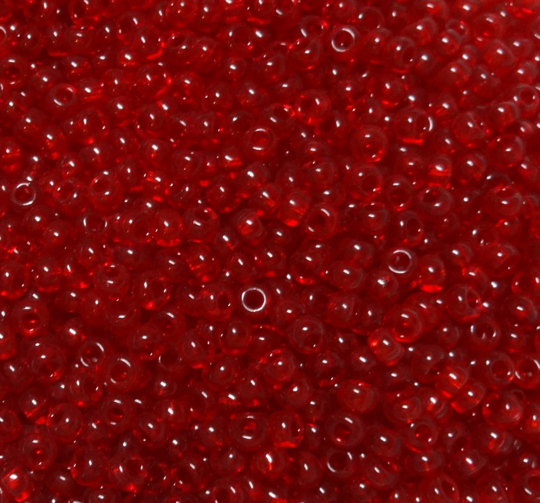 6/0 Transparent Ruby Seed Beads-miyuki # 141-japanese Red Glass Bead ...