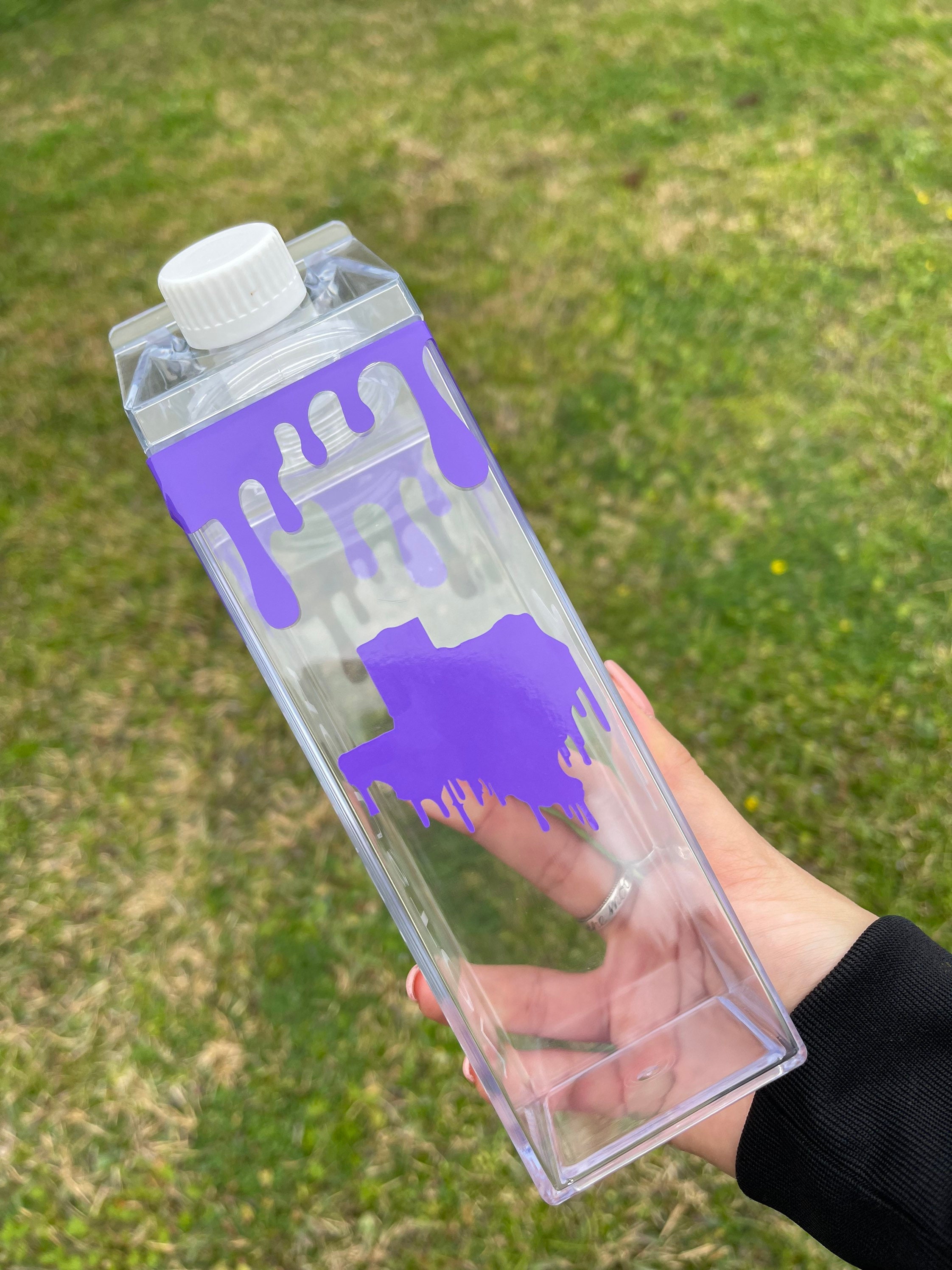 17oz Purple Dripping Houston Milk Carton Water Bottle Home & Living ...