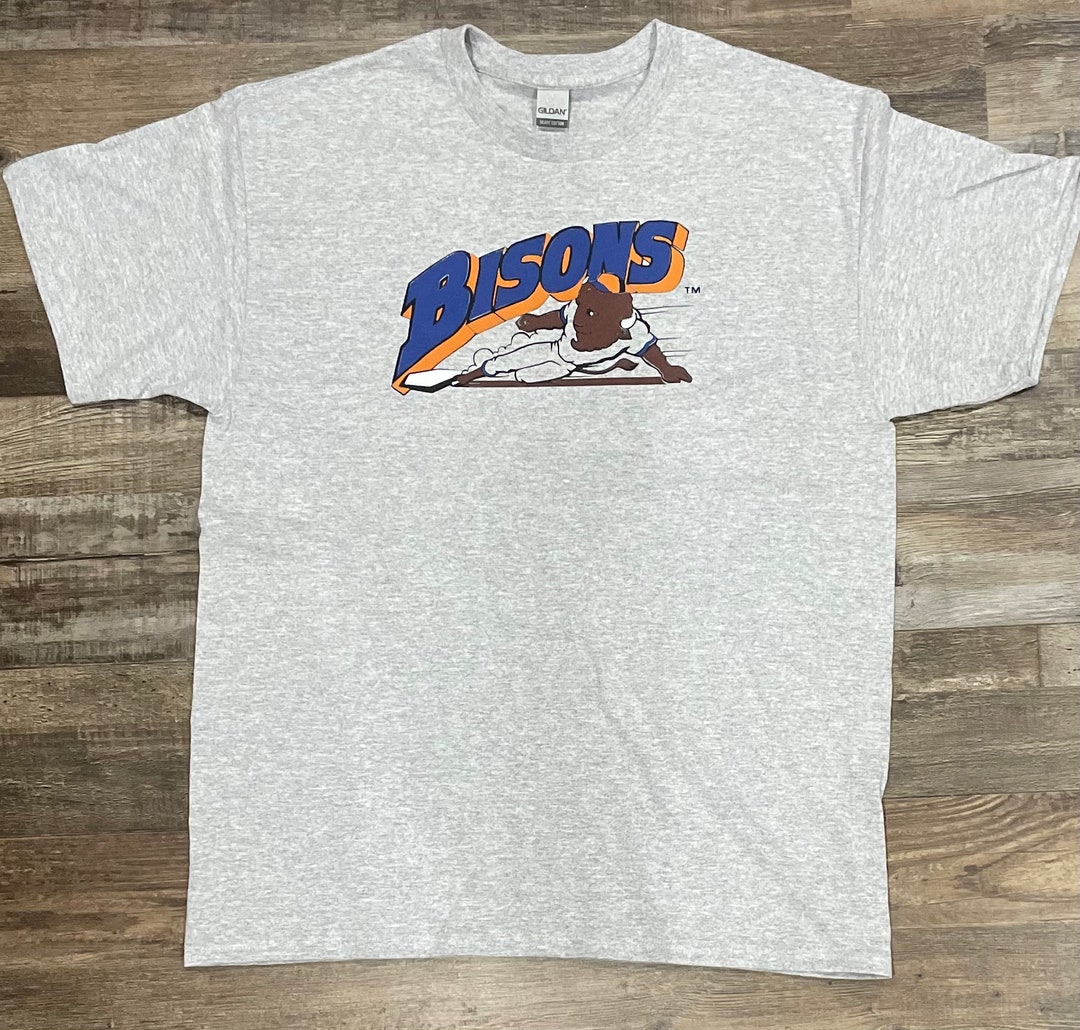 Vintage Buffalo Sliding Bisons Logo T-shirt - Etsy