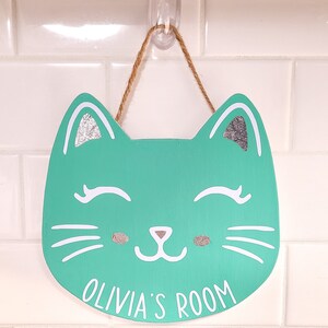 Cat Decor for Kids Room, Cat Themed Nursery Art, Pastel Cat Art, Wood ...