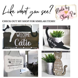 Funny Cat Sign, Cat Lovers Decor, Crazy Cat Lady, Funny Cat Quote, Wood ...