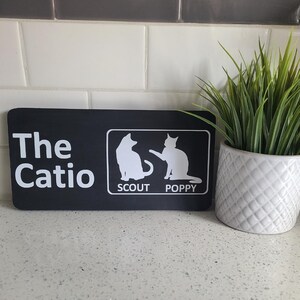 The Catio Wood Sign, Cat Enclosure Sign, Catio Accessories, Cat Room ...