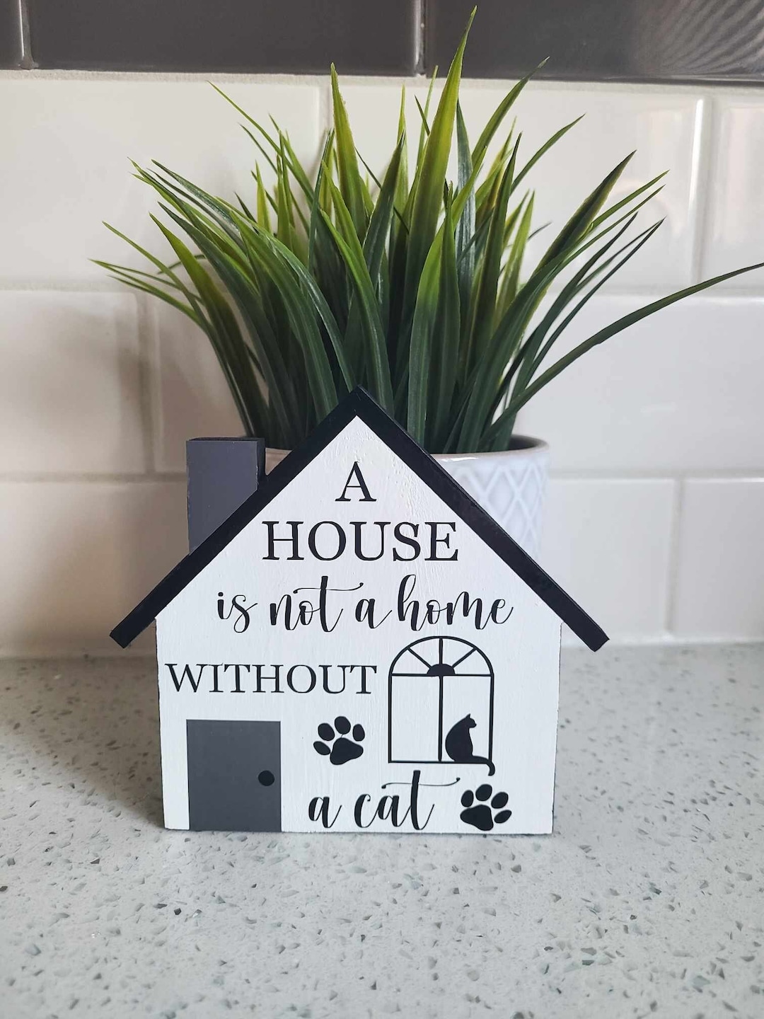 A House is Not A Home Without A Cat, Mini Wood Cat Signs, Cat Signs for ...