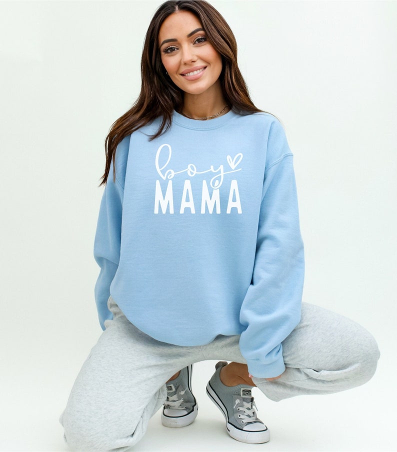 Boy Mama Sweatshirt Mama Sweatshirt Sweater Mama Crewneck Gift for Mom ...