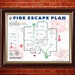 Fire Escape Evacuation Diagram Downloadable Printable Fire Plan - Etsy