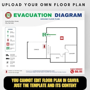 Evacuation Plan Fire Escape Downloadable Editable Templates in Canva ...