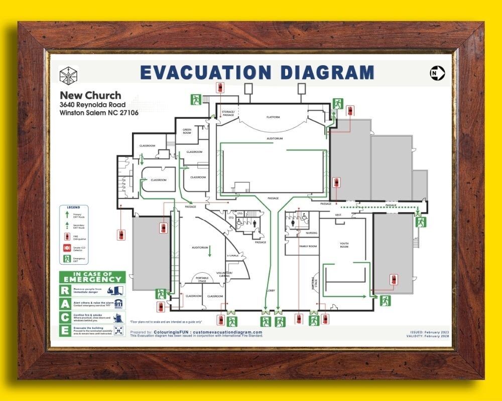 Evacuation Diagram Fire Scape Printable Complete Property Diagram for ...