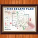 Fire Escape Evacuation Diagram Downloadable Printable Fire Plan - Etsy
