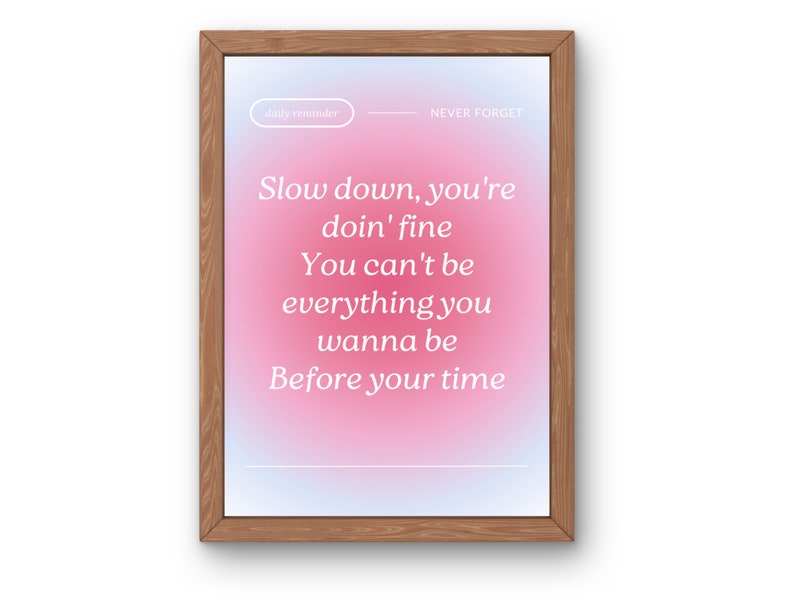 Billy Joel Vienna Lyrics Wall Art Poster Digital Print - Etsy