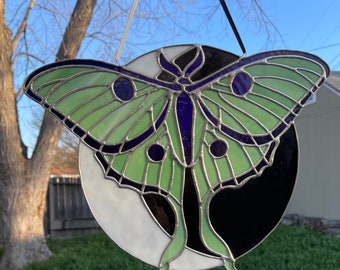 Luna Moth Stained Glass - Etsy