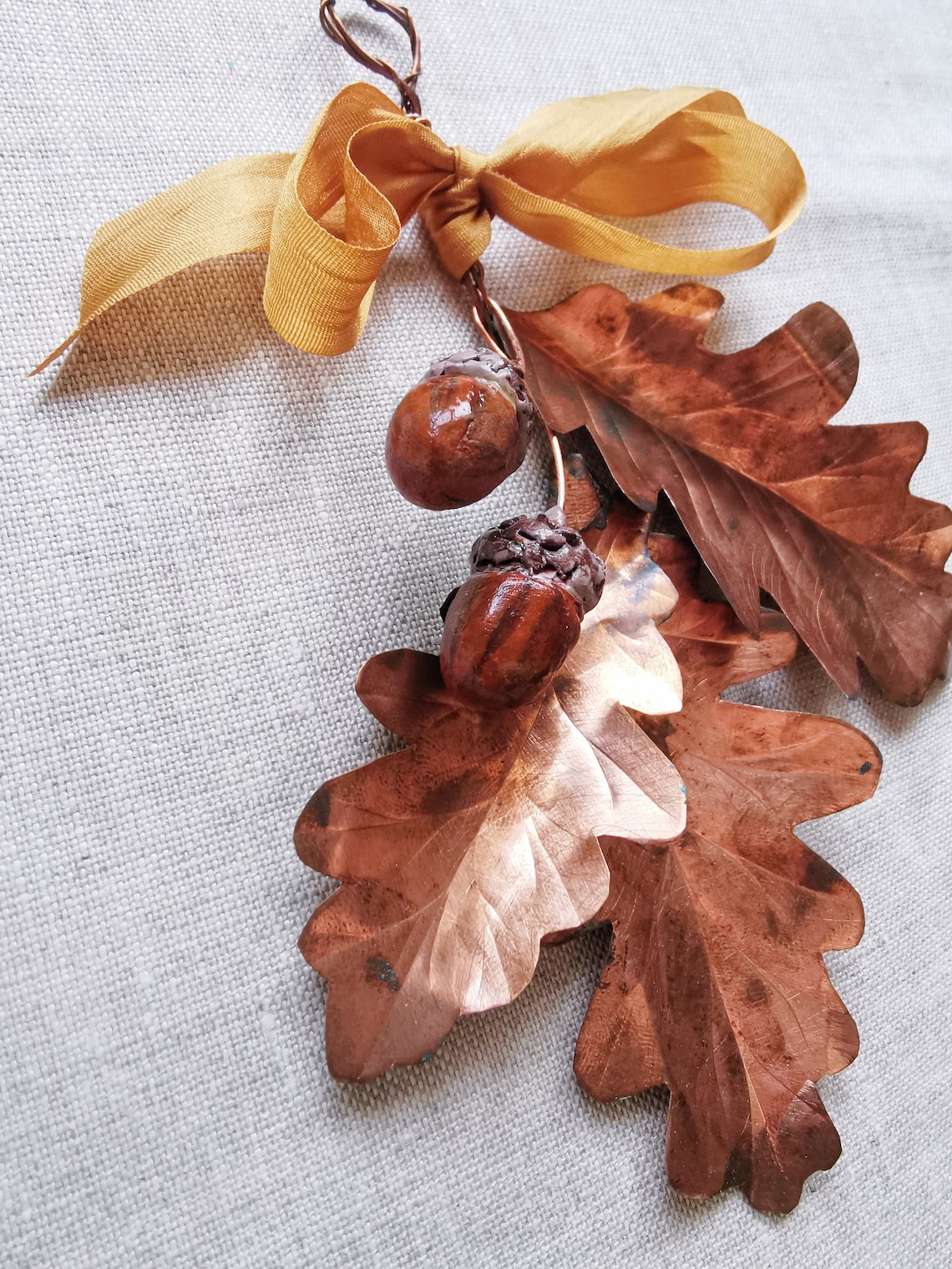 Copper Irish Oak Acorn Door Hanger, Festive Tree Decoration, Acorn ...