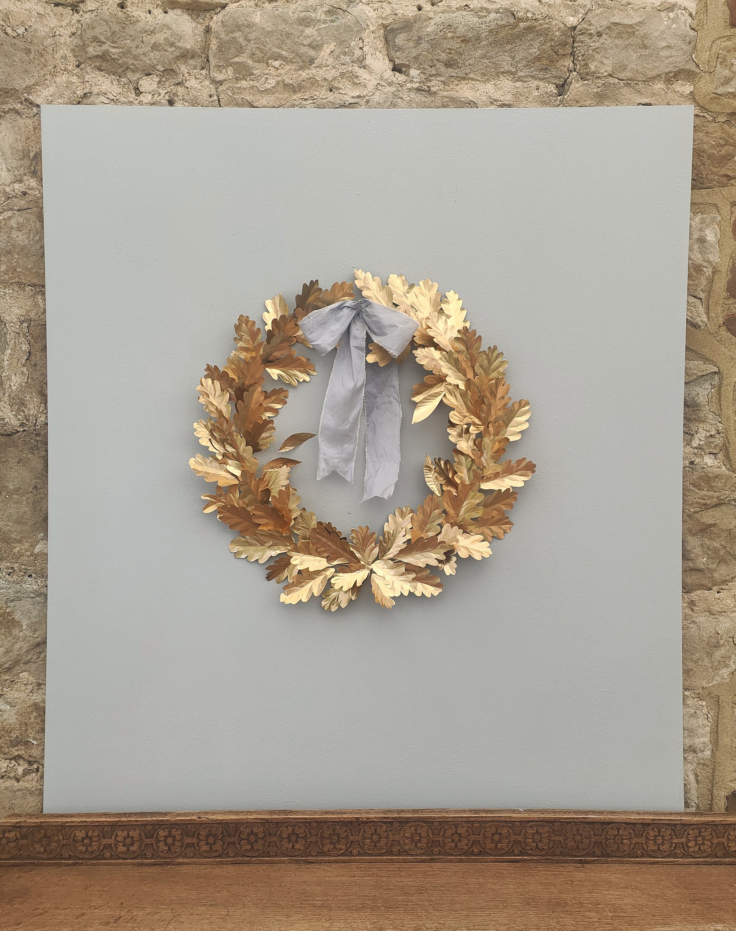 Large Brass Irish Oak Christmas Wreath, Forever Wreath, Year Round ...