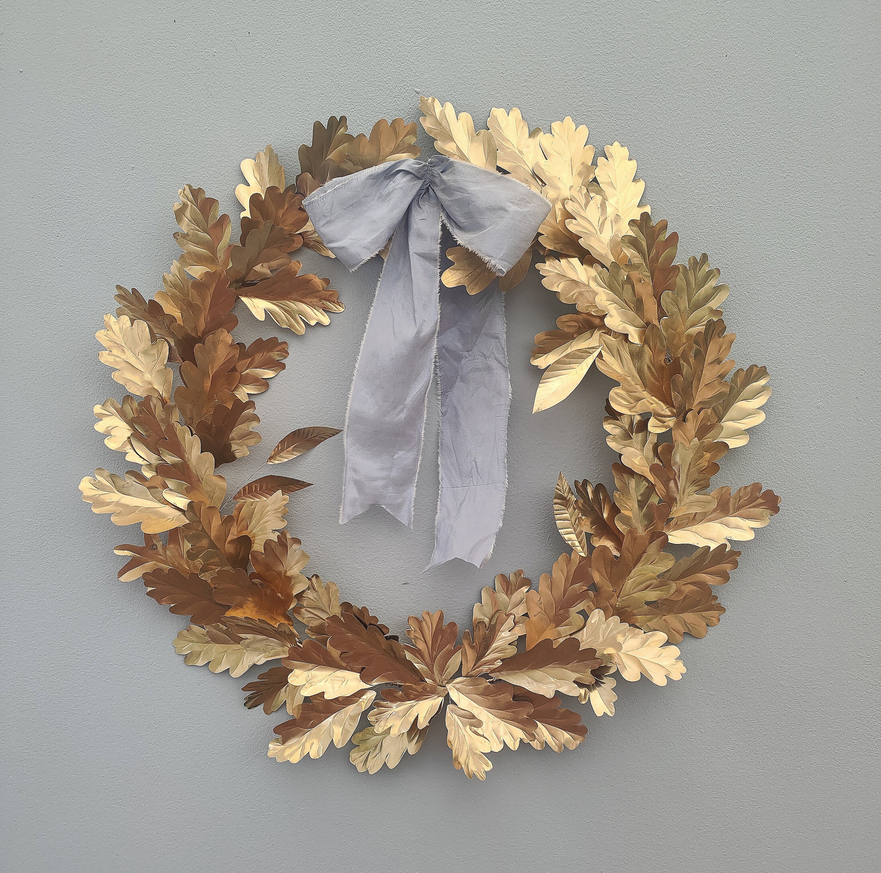 Extra Large Brass Oak Leaf Wreath: Handmade Forever Wreath - Etsy