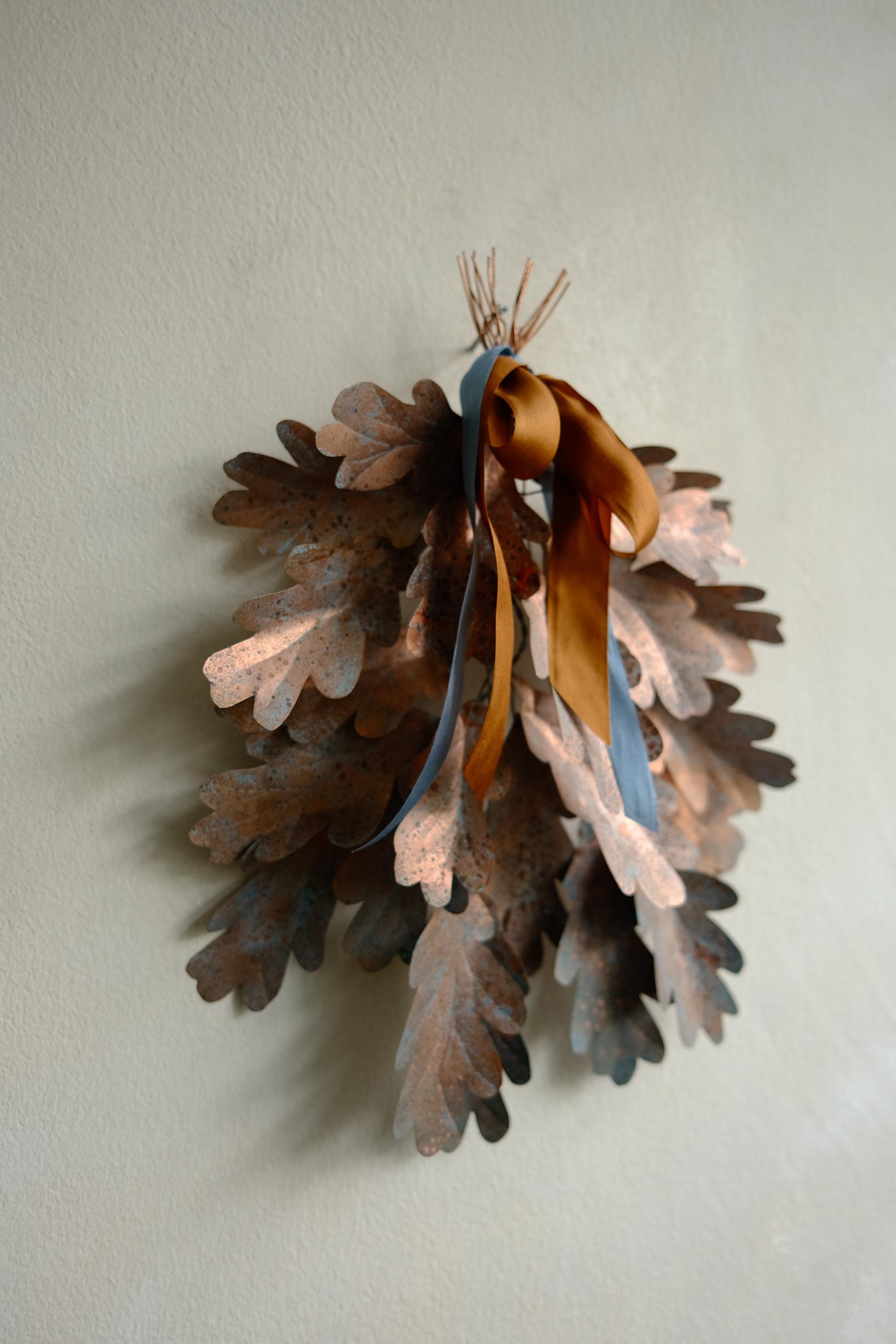 Copper Laurel Wreath Door Hanger: Aged Verdigris Metal Art - Etsy