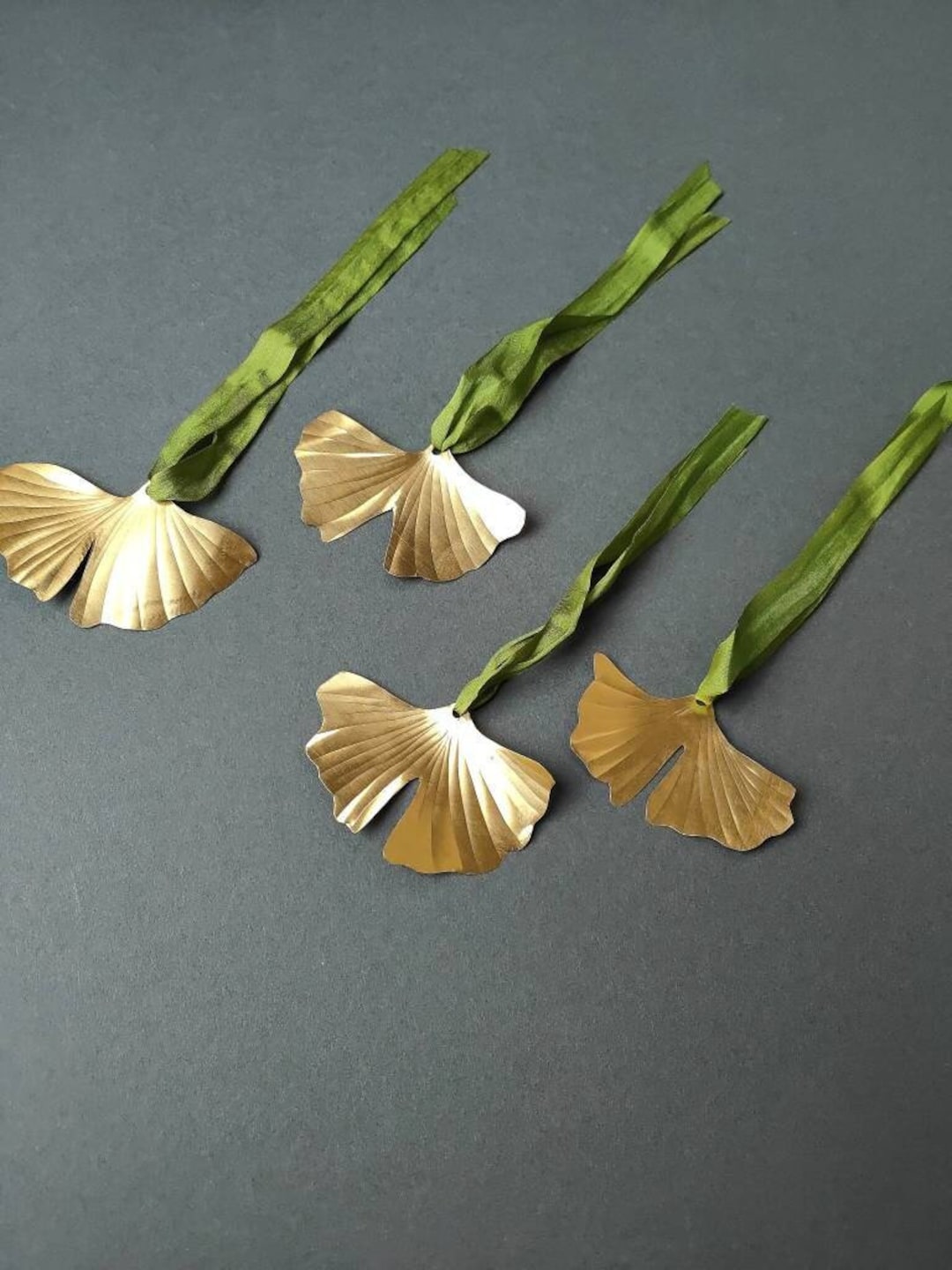 Gingko Biloba Brass Christmas Tree Ornament, Festive Tree Hanger, Gift ...