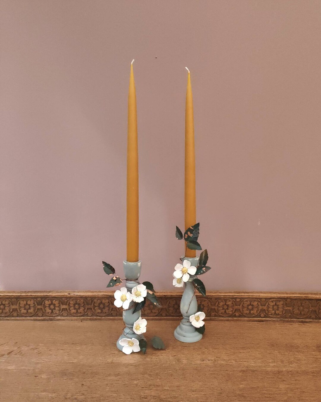 Antique French Style Toleware Candlestick Holder, French Candlestick ...