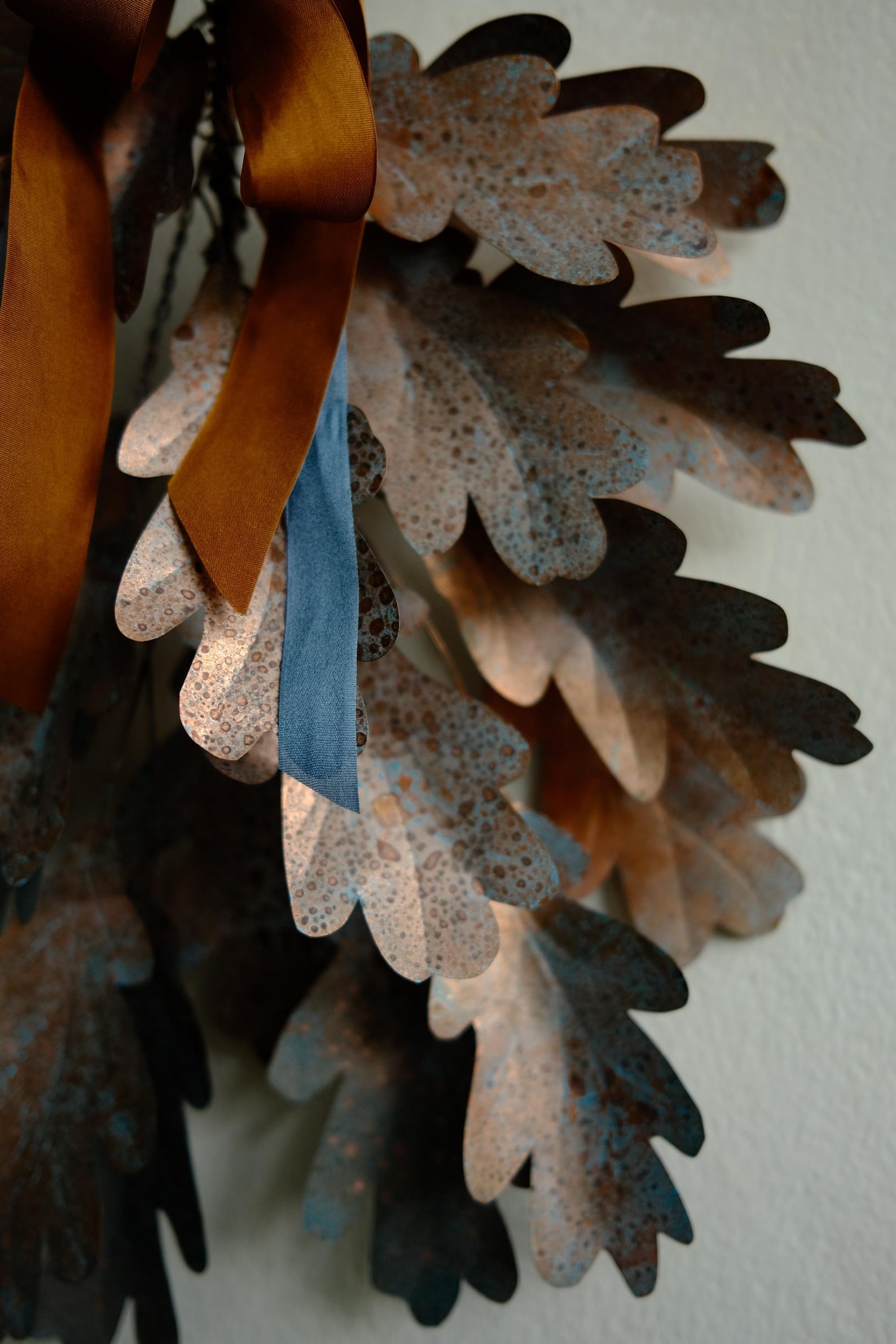 Copper Laurel Wreath Door Hanger: Aged Verdigris Metal Art - Etsy