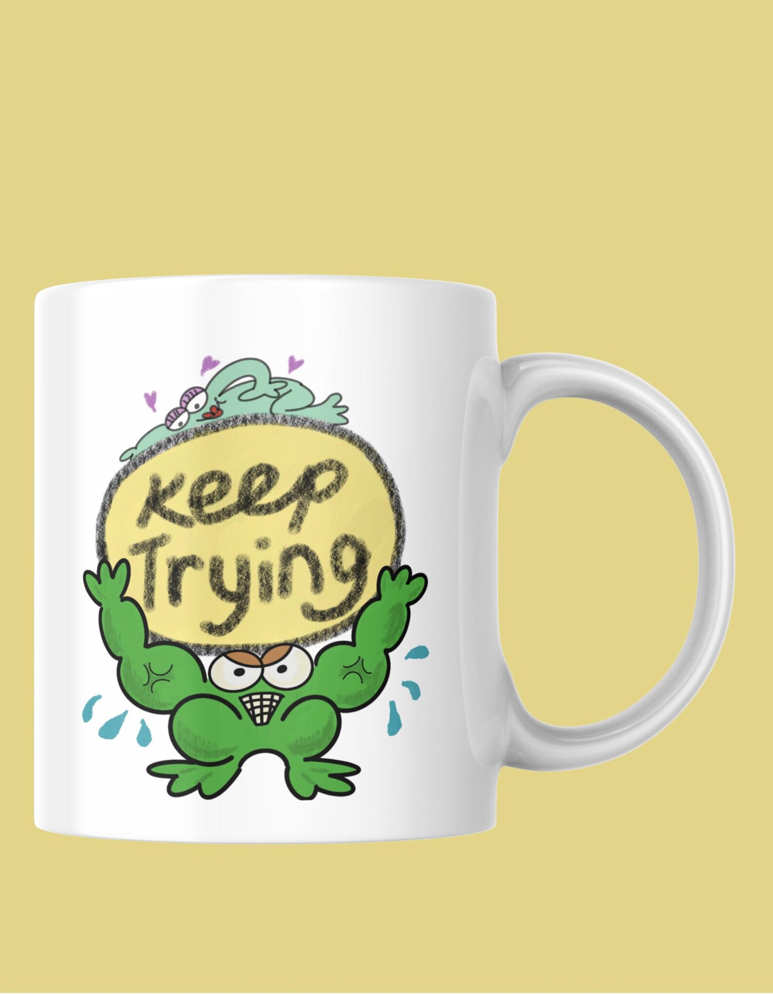 Never Give up Frog Cartoon, Funny, Kid, Motivation, Fighting, Cute ...