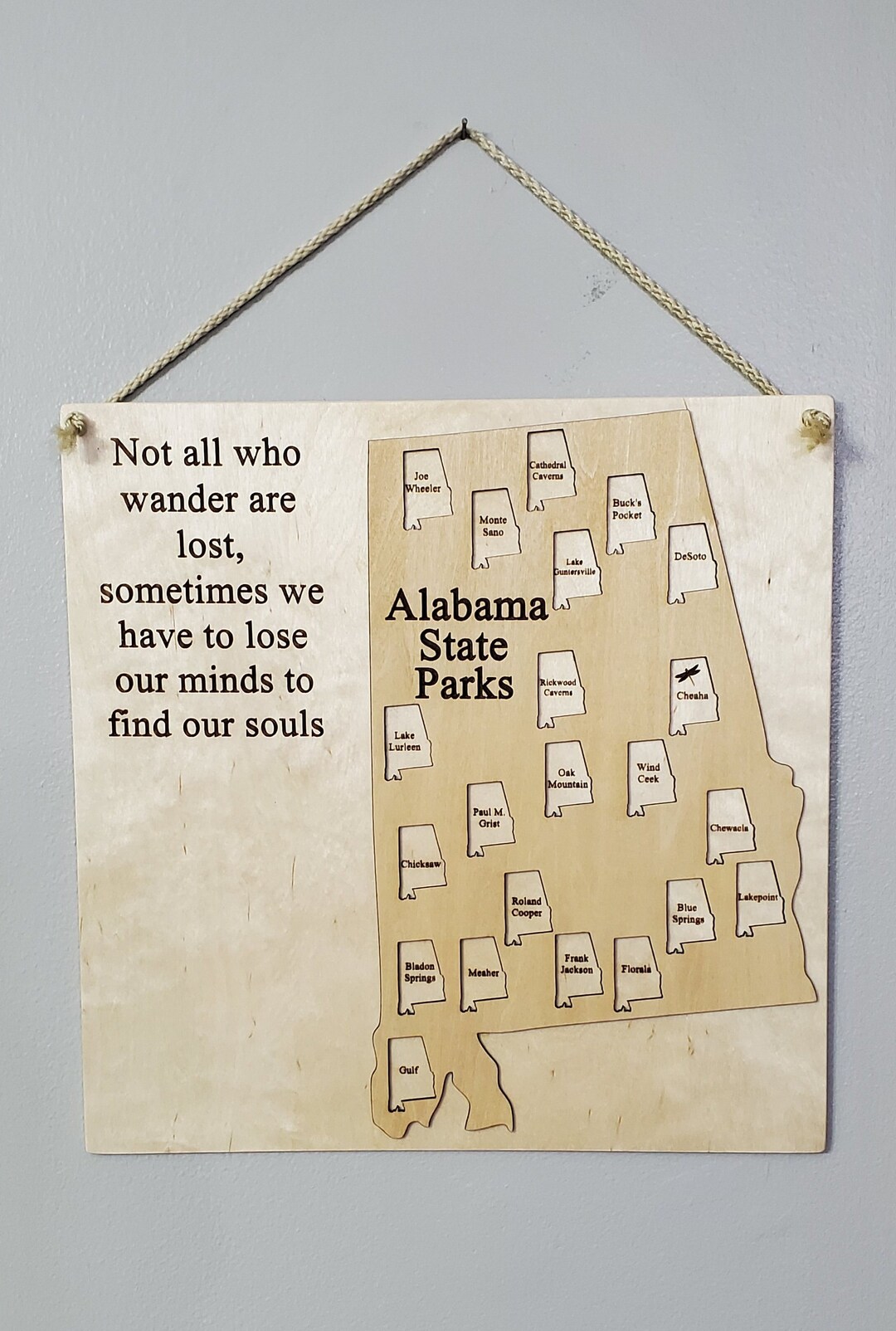 Alabama State Park Bucket List Sign - Etsy