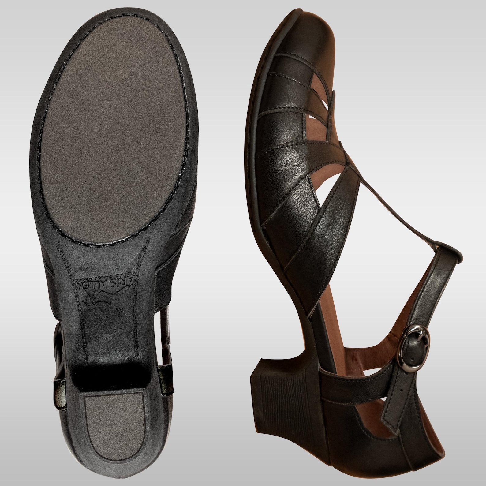 Aris Allen Black T-strap Dance Shoes - Etsy