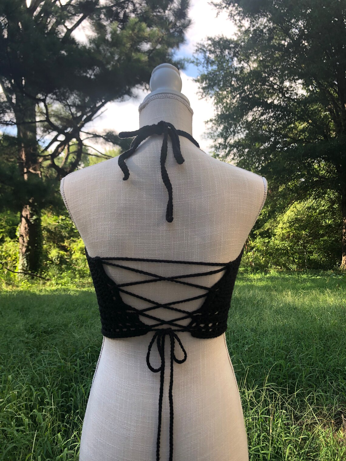 MADE TO ORDER Crochet Pentagram Crop Top 100% Cotton Choose - Etsy