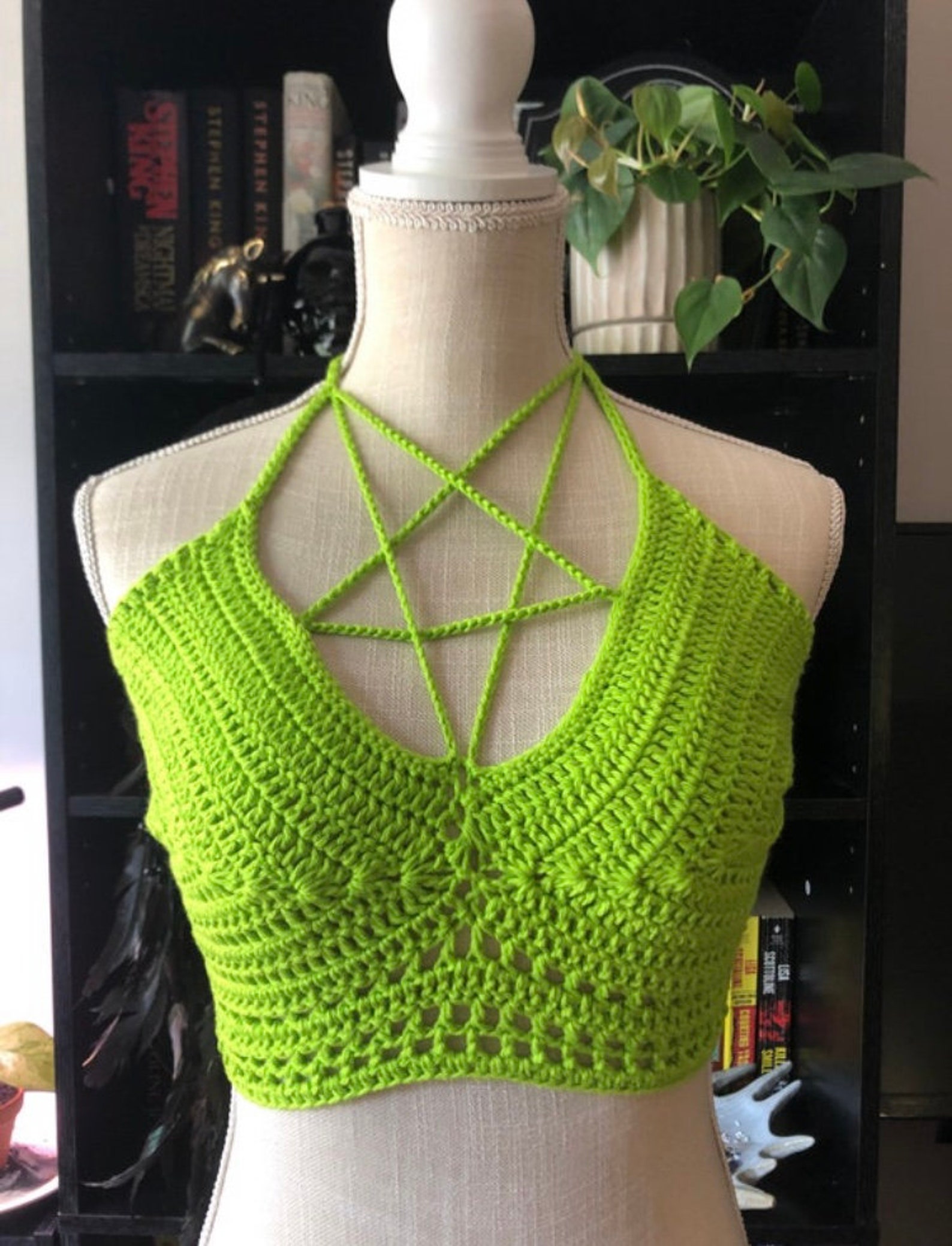 MADE TO ORDER Crochet Pentagram Crop Top 100% Cotton Choose - Etsy