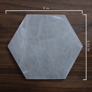Crystal Grid Selenite Hexagon and Circle Charging Plates - Etsy