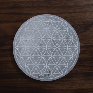 Crystal Grid Selenite Hexagon and Circle Charging Plates - Etsy