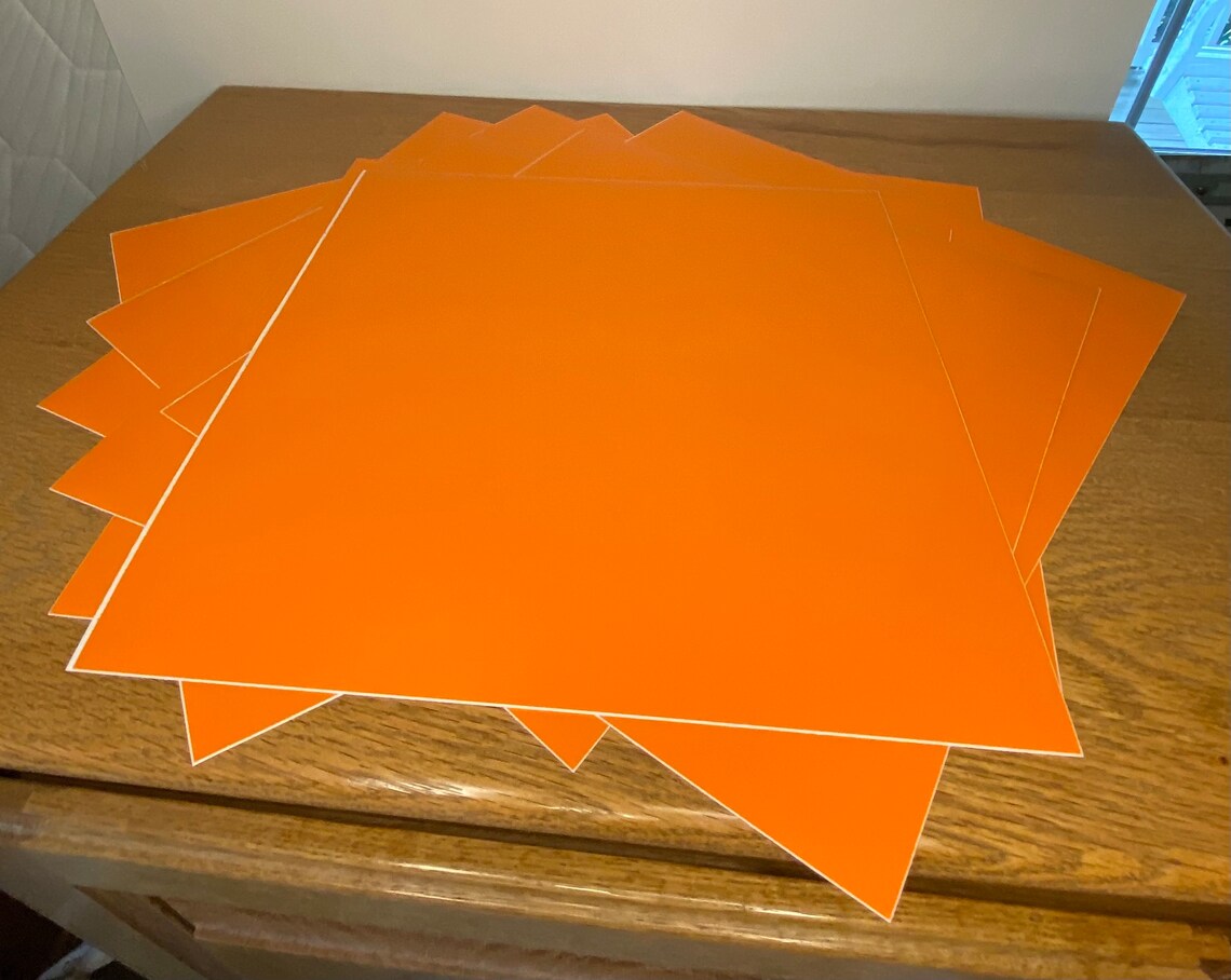 Bright Orange Vinyl Sheet 12x12 Permanent - Etsy
