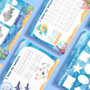 Busy Book Worksheets Preschool Toddler Alphabet and Numbers Learning ...