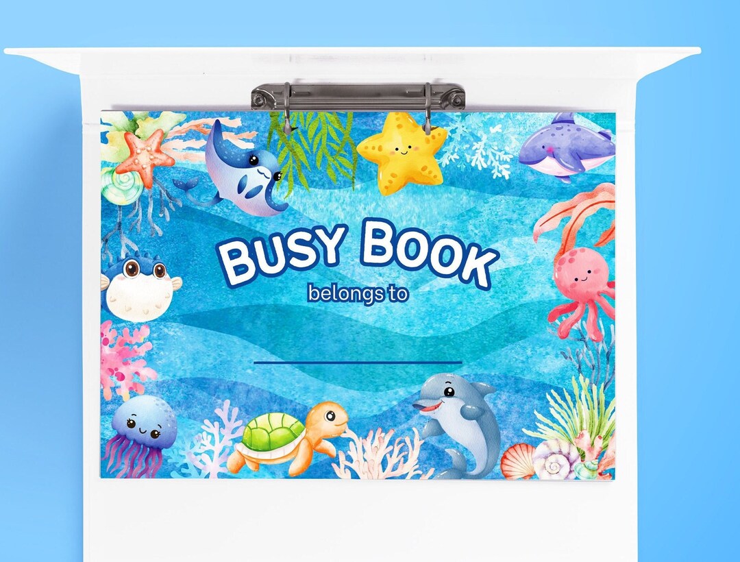 Busy Book Ocean Animals Printable Preschool Toddler Alphabet and ...