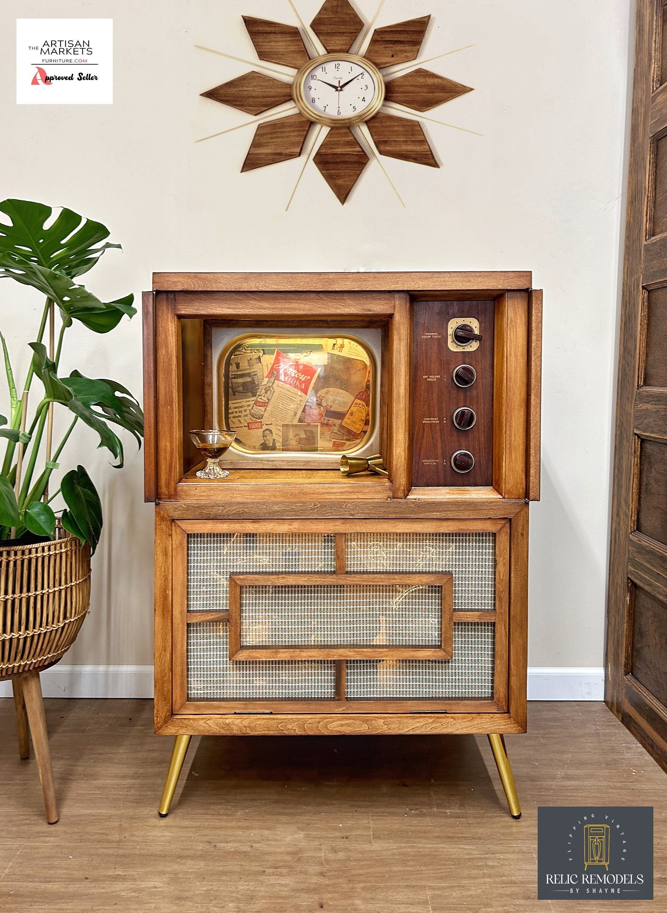 MCM Admiral TV Bar Console - Etsy