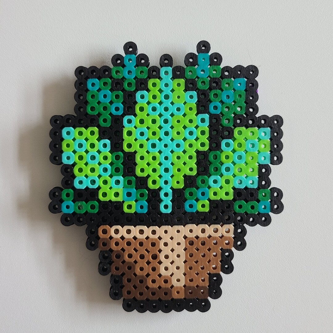 Perler Bead Succulent - 4.23in Tall X 3.65in Wide - Etsy Canada