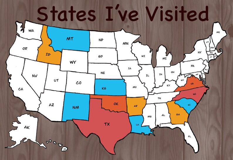 Printable Coloring Map - Etsy