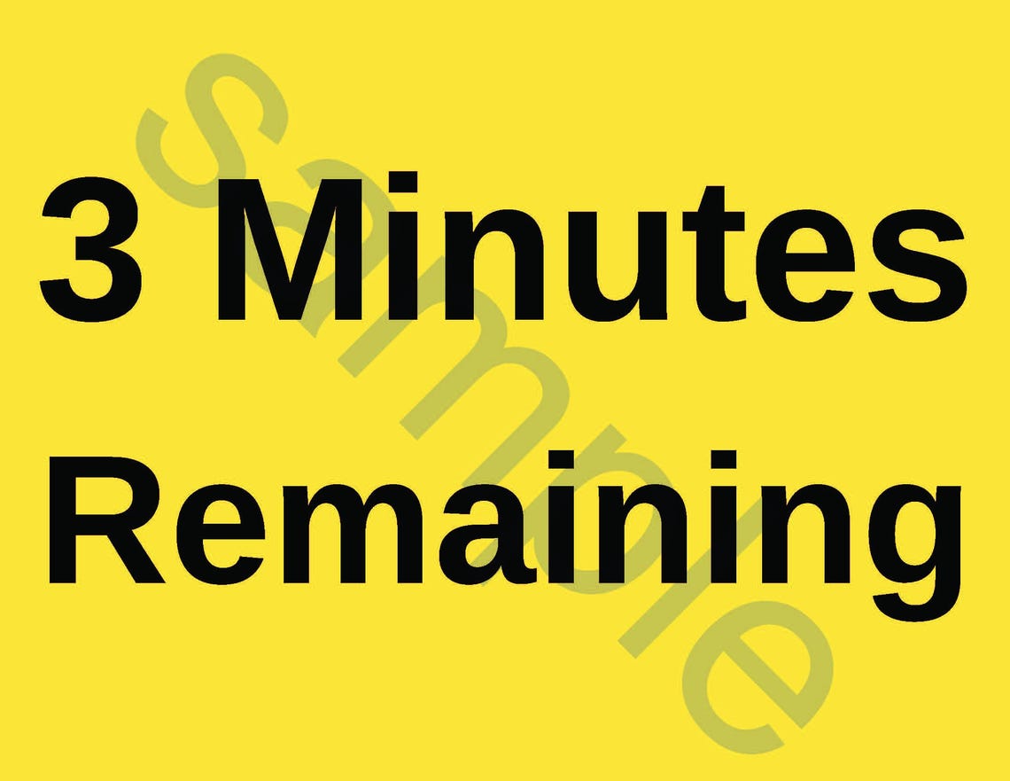 Speaker Cue Cards: Conference Timekeeping Signs for Events (PDF ...
