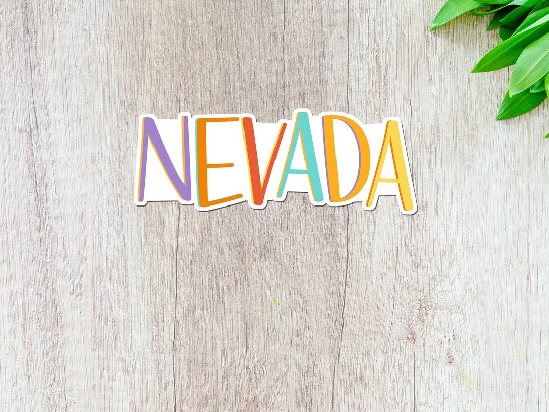 Nevada State Sticker, Fun Nevada Decal, Desert Sticker, Sticker for ...