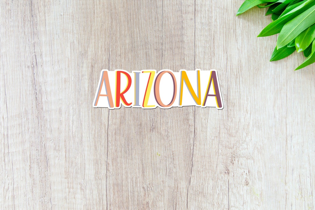 Arizona State Sticker, Grand Canyon Vinyl Decal - Etsy