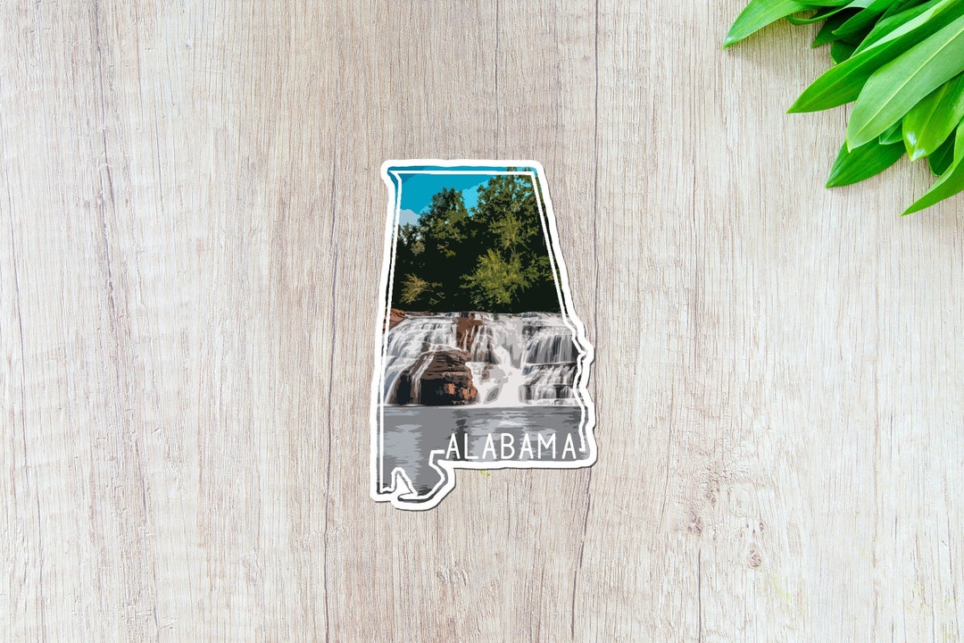Desoto Falls Alabama State Sticker, Souvenir Decal - Etsy