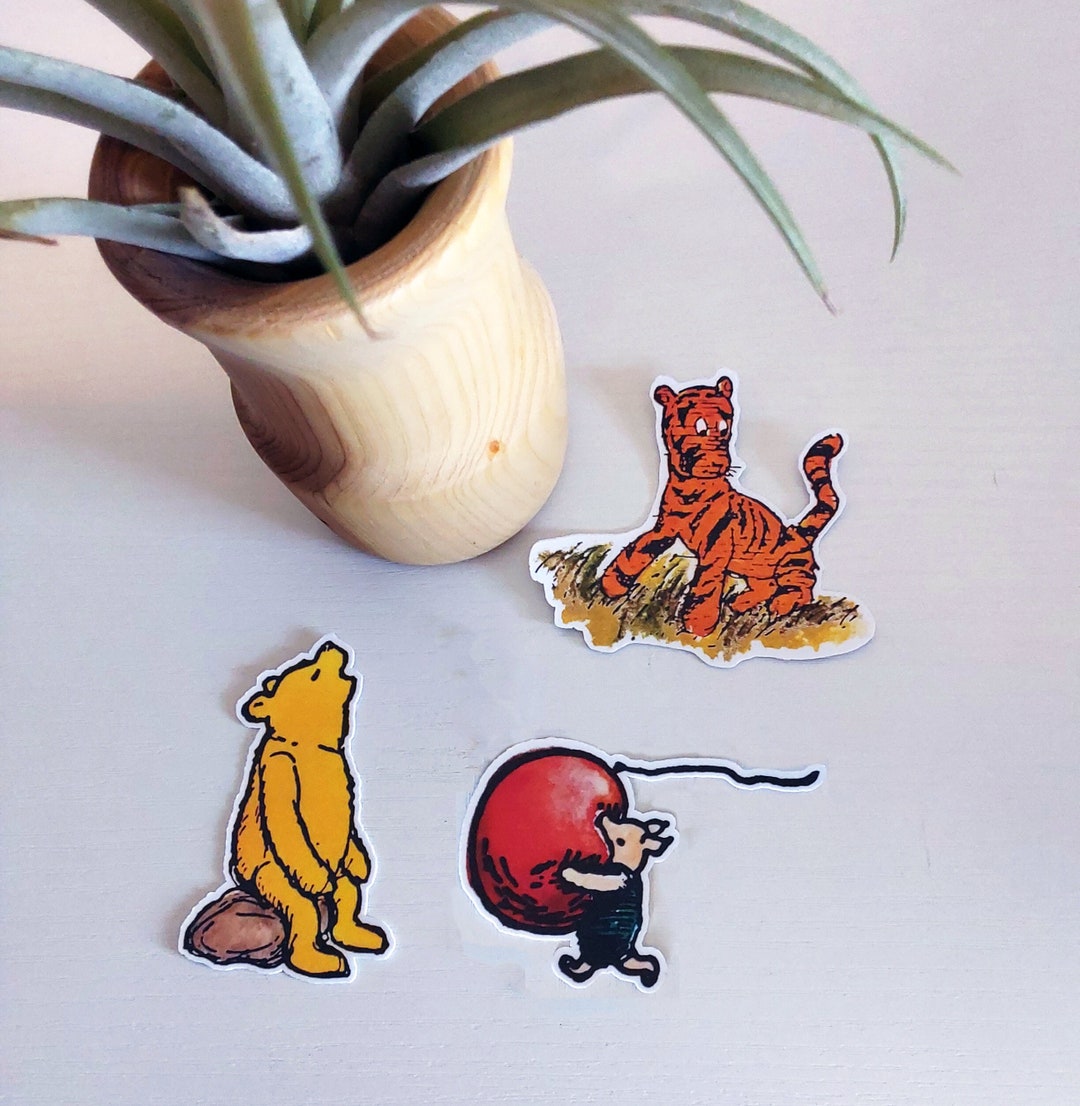 Winnie the Pooh Vinyl Stickers: Classic Characters, AA Milne Designs - Etsy