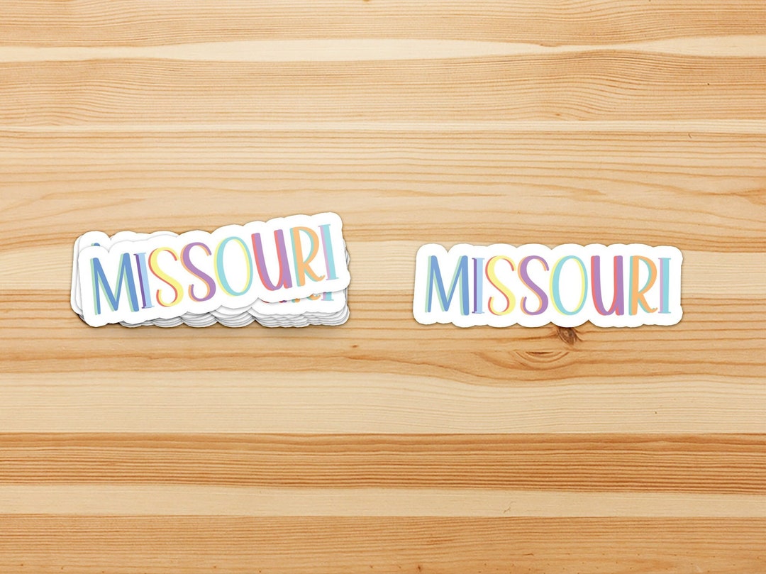 Missouri State Sticker, State Decal, Colorful Fun Sticker, St. Louis ...