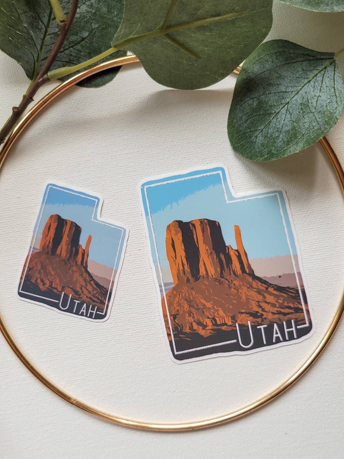 Utah State Sticker, Monument Valley Sticker, Desert Art, Home State ...