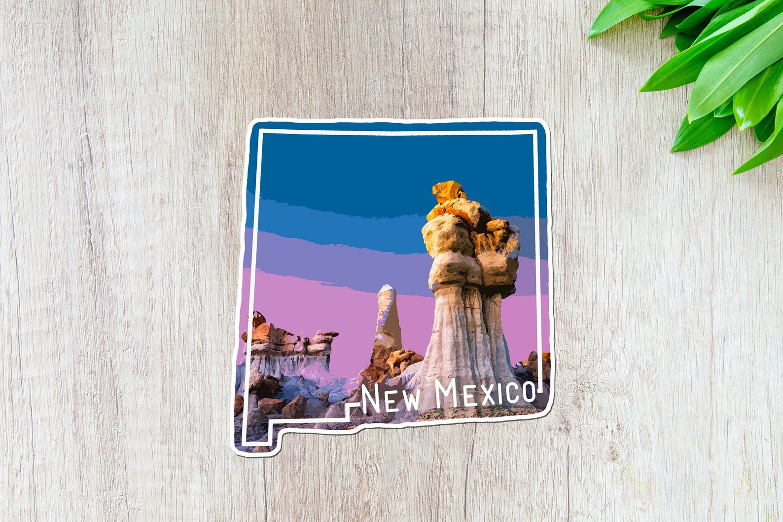 New Mexico Sticker, Bisti Badlands Art, NM Travel Decal - Etsy